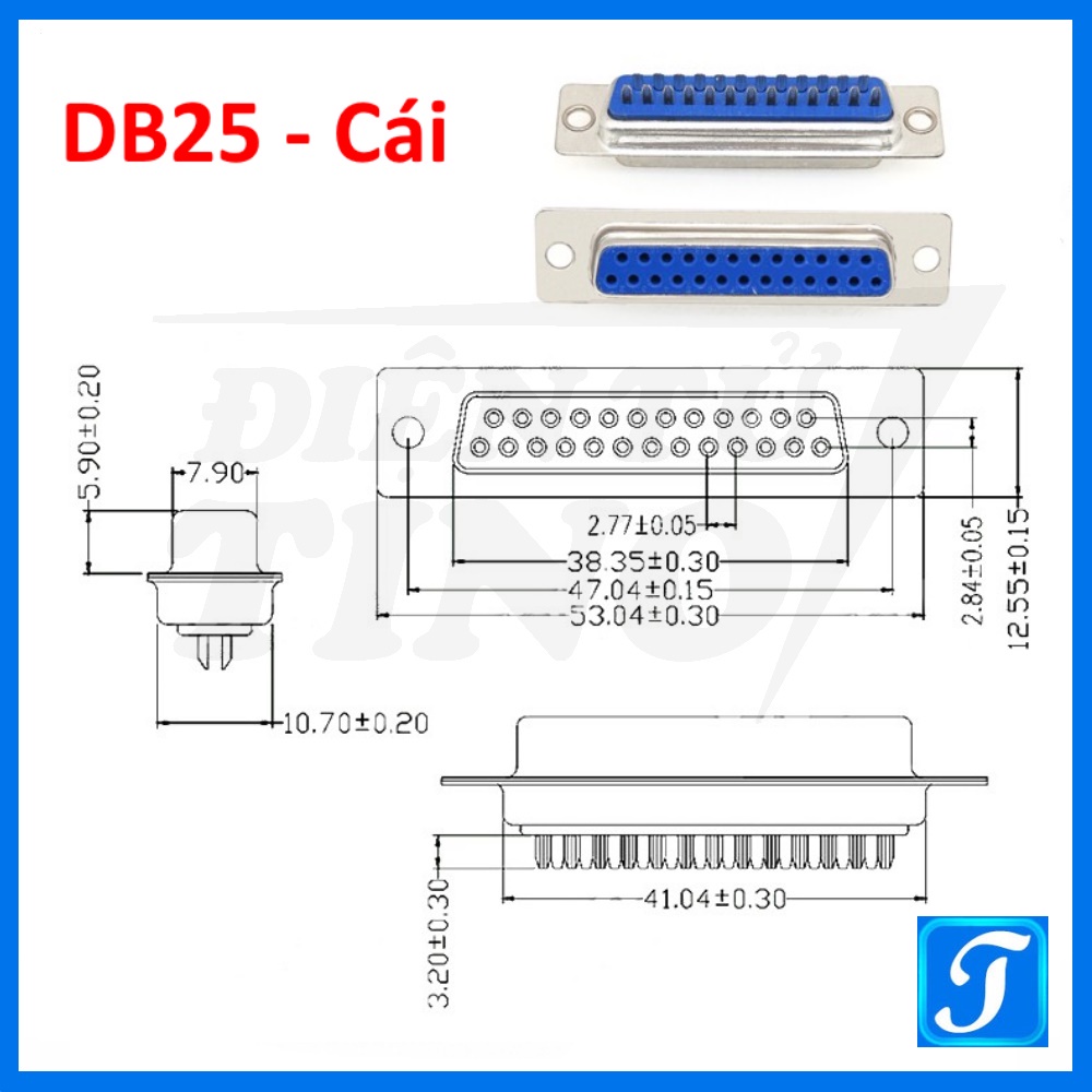 Đầu Jack DB9 DB15 DP25 DB37 Cổng COM RS232 RS485 Lõi Hàn Loại Dây Cắm ...