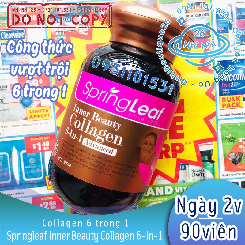 🍓BILL ÚC🍓 Collagen các loại - Springleaf Inner Collagen 6in1 🍓 Voost ...