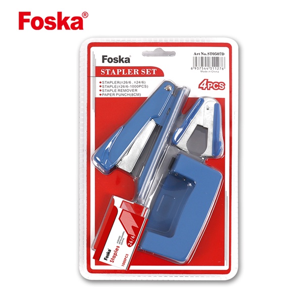 Combo bộ Dập ghim - Nhổ Ghim - Đục Lỗ - Đạn ghim Foska ST0507D | Shopee ...