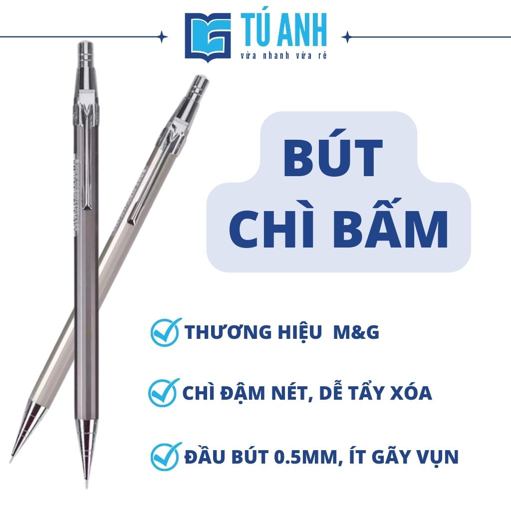Bút Chì Bấm M&G Inox 0.5mm - MP1001A | Shopee Việt Nam