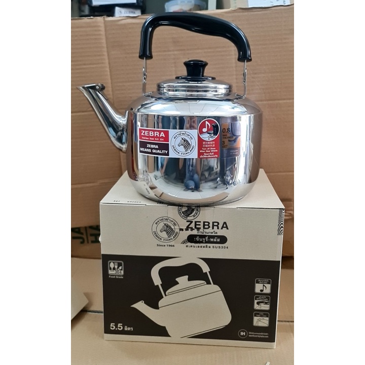 Ấm Inox Zebra Cao Cấp Century Plus 5.5 lít - 3 Đáy (chuyên dùng bếp ...