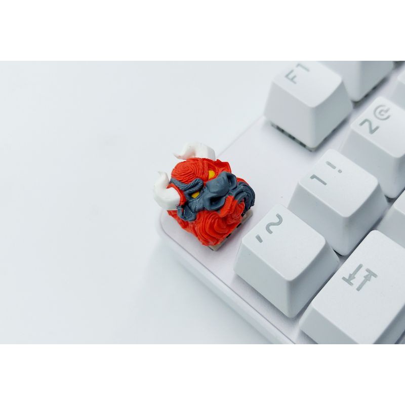 Keycap bò bull tone xám cam trang trí bàn phím cơ gaming | Shopee Việt Nam