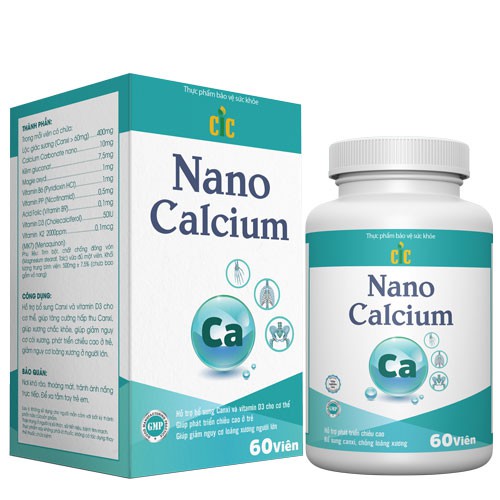 Nano Calcium - bổ sung canxi nano và vitamin D3 giúp chắc khoẻ xương, phát triển chiều cao, ngừa ...