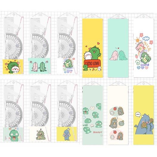 Bộ eke thước kẻ khủng long EKI20 bộ eke cute bộ eke dễ thương | Shopee ...