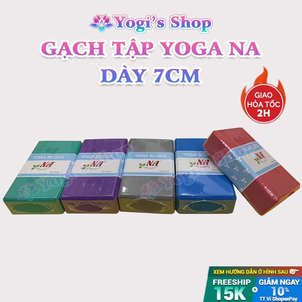 Gạch Tập Yoga NA | Block Dày 7cm (24.5x15.5x7.5 cm), 6 Màu Lựa Chọn ...
