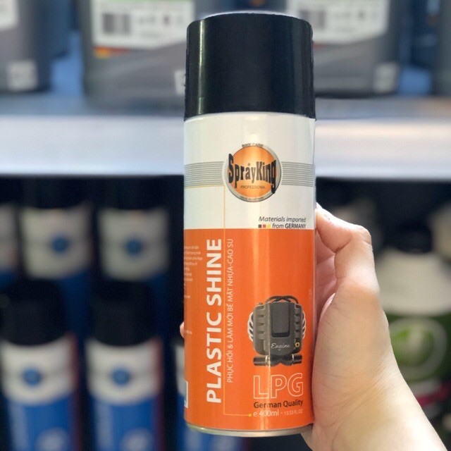 Phục hồi nhựa nhám, bảo dưỡng, làm mới bề mặt nhựa - cao su Sprayking Plastic Shine 400ml ...