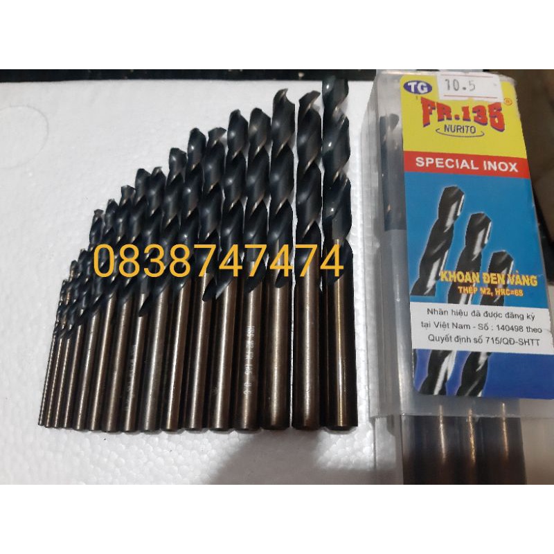 Mũi khoan đen vàng cao cấp NURITO từ 2mm->5.5mm | Shopee Việt Nam