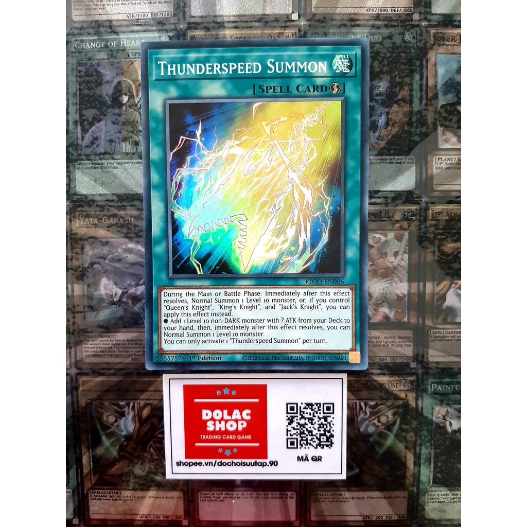 [ Đỗ Lạc Shop ] Thẻ Bài Yugioh Spell Thunderspeed Summon - KICO-EN006 - Super | Shopee Việt Nam
