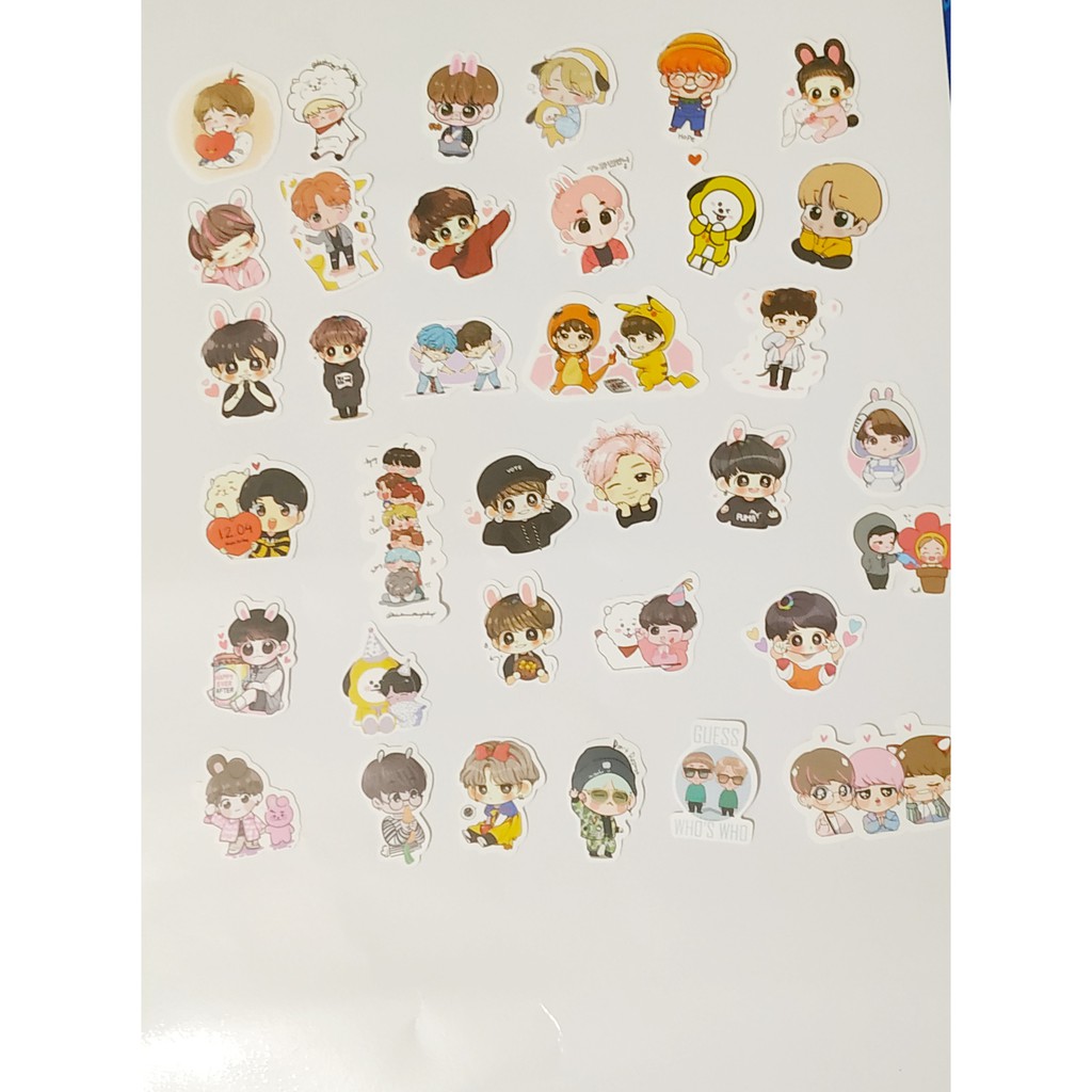 Bộ Stickers chibi BTS cute | Shopee Việt Nam