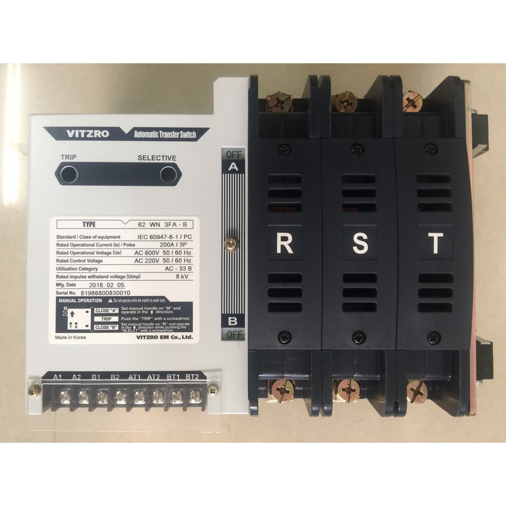 ATS VITZRO Hàn Quốc 3P-400A- Bộ chuyển nguồn tự động | Shopee Việt Nam