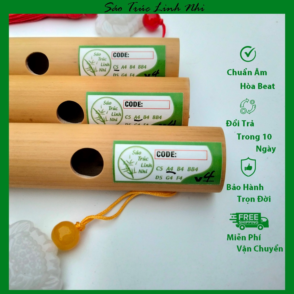 Sáo Trúc Nứa Nam V4 Tone C5 D5 Bb4 B4 A4 G4 F4 Sáo