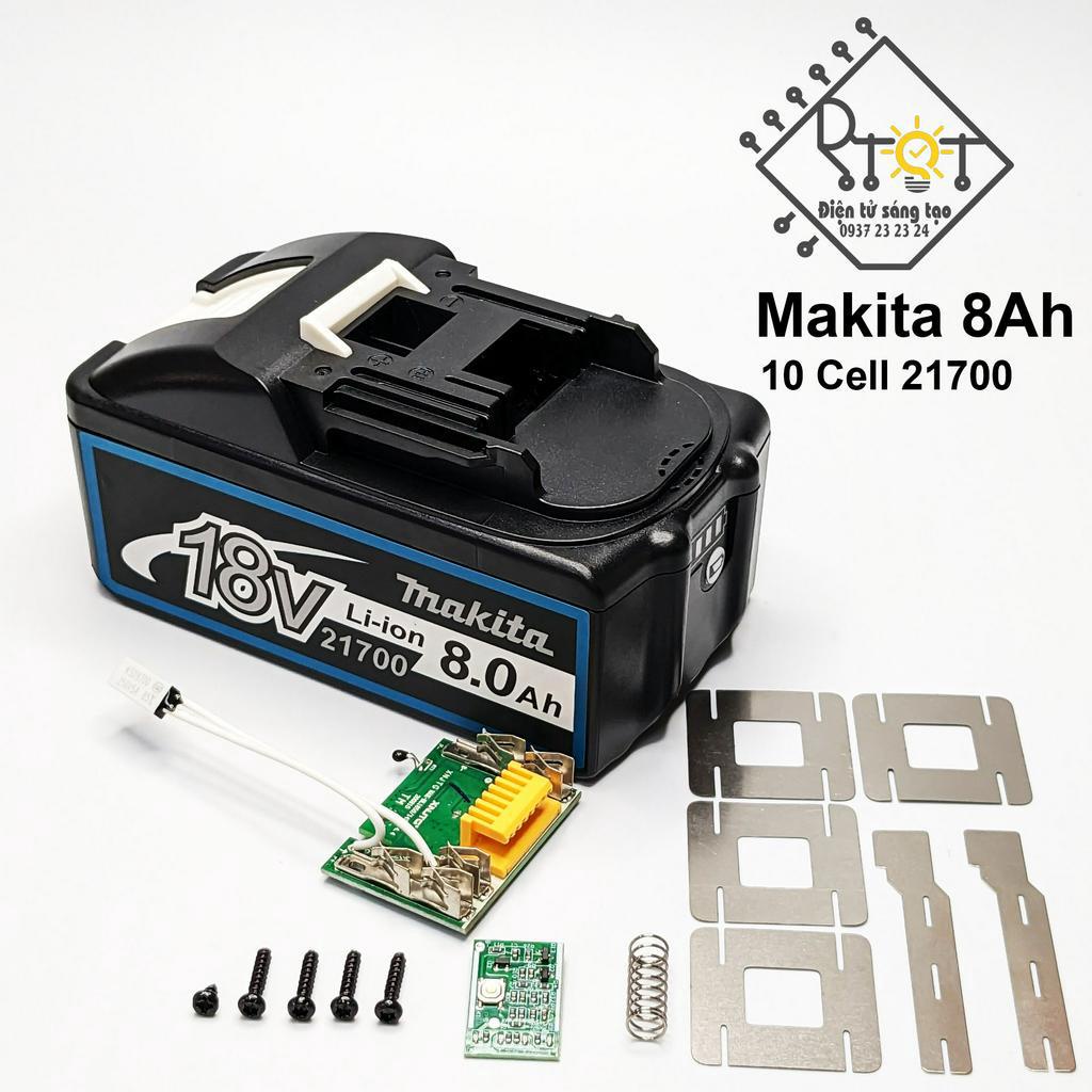 [ DTST62 ] Vỏ mạch thay thế pin Makita 18V 8Ah Bầu lắp 10 cell 21700, kèm kẽm | Shopee Việt Nam