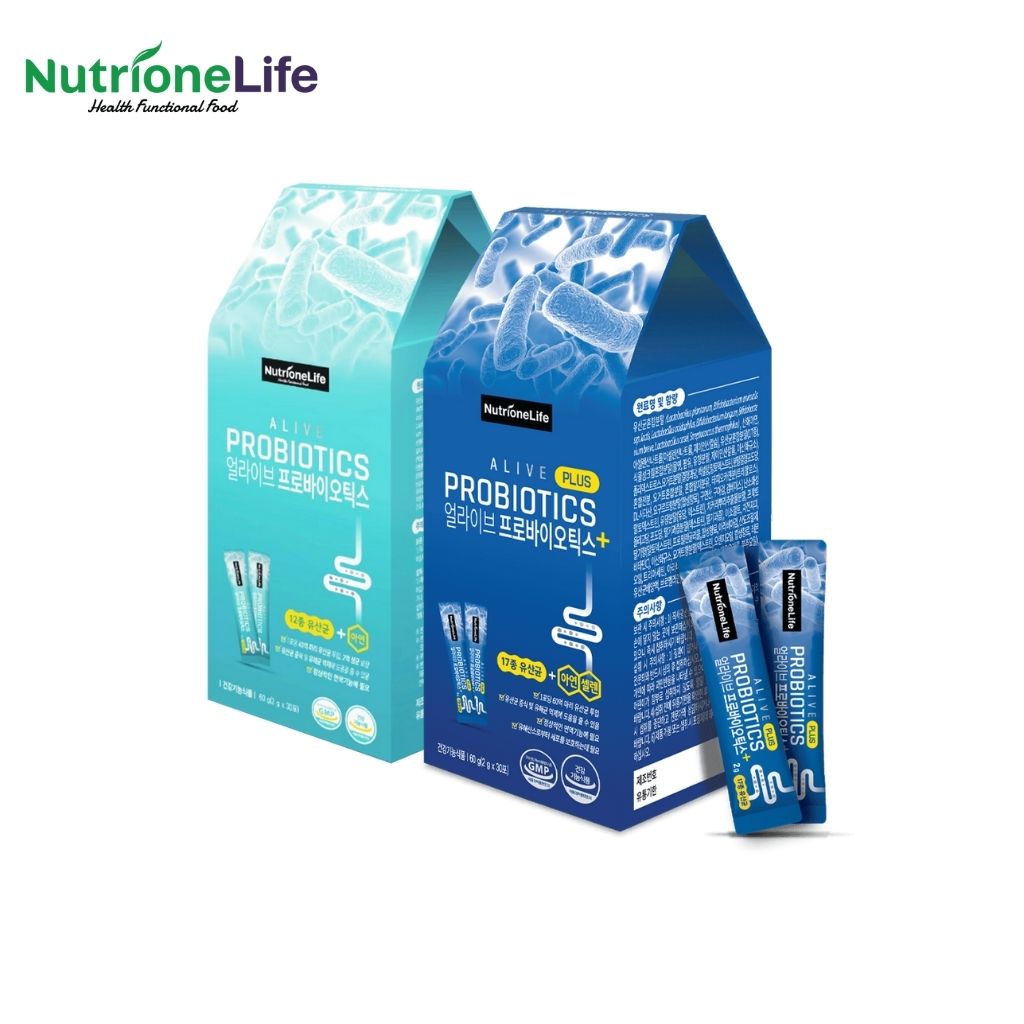 Combo 2 Hộp Men Vi Sinh NUTRIONELIFE Alive Probiotics Và Dòng Plus Cải Thiện Rối Loạn Tiêu Hóa ...