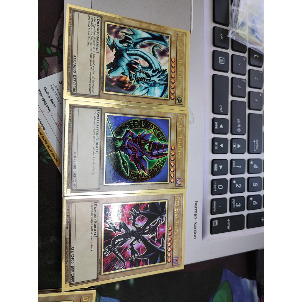 [Yugioh Funny Shop] 1 set thẻ bài Blue eyes - Red eyes - Dark magician ...