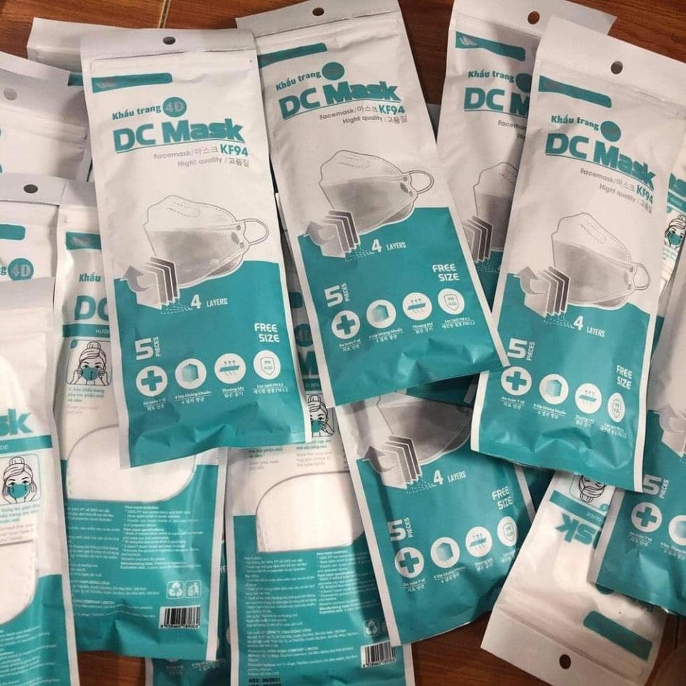 Khẩu trang 4D KF94 thương hiệu DC mask kháng khuẩn chính hãng | Shopee ...