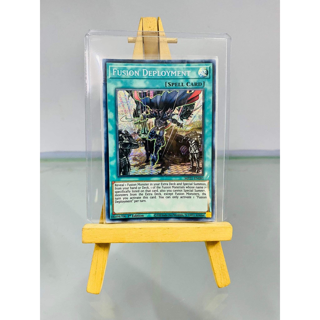 mp21 [ Dưa Hấu Yugioh ] Lá bài thẻ bài Fusion Deployment – Prismatic Secret Rare - Tặng bọc bài ...