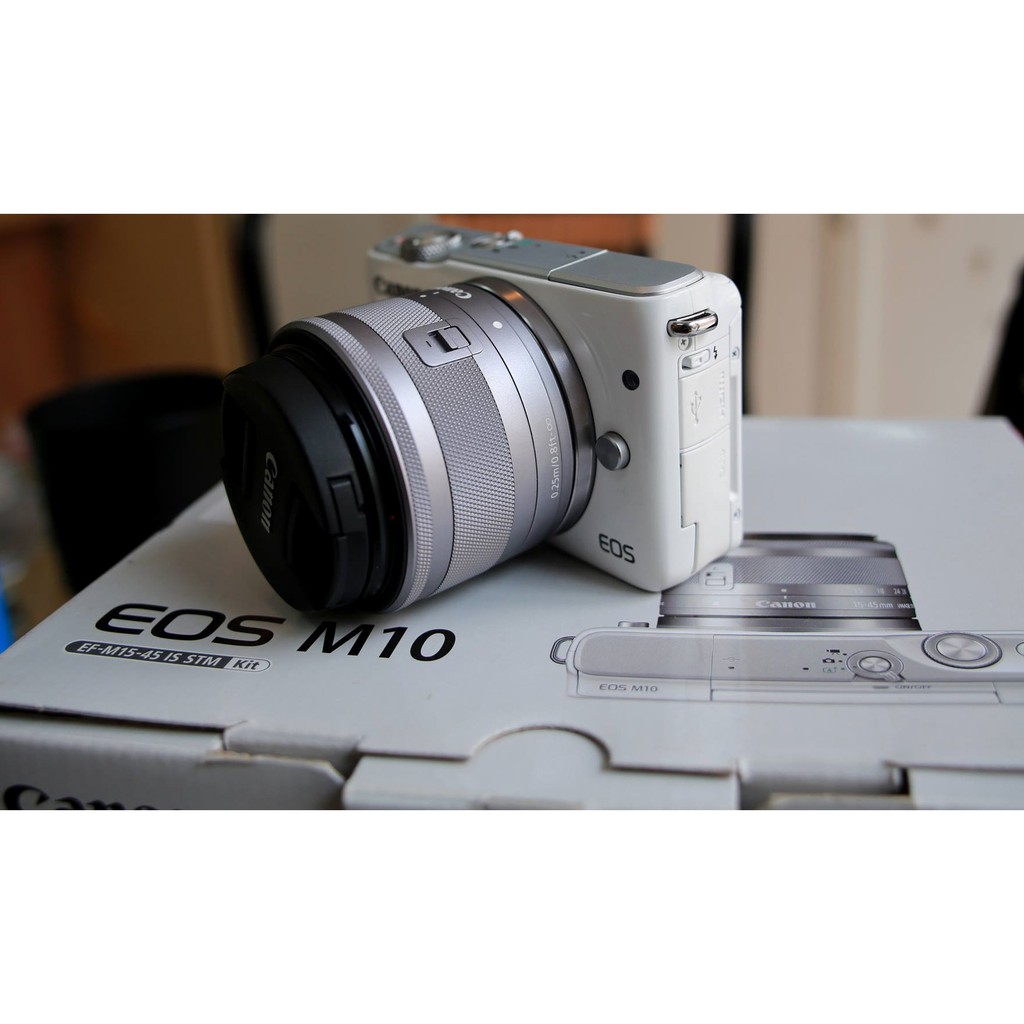Máy ảnh Canon M10 + 15-45mm IS Stm - 18mp - Wifi - Quay Full HD - Mới 95% | Shopee Việt Nam