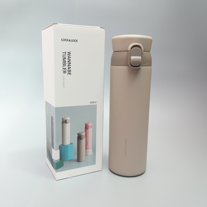 Bình giữ nhiệt Lock&Lock Wannabe One Touch LHC3240 GRY 450ml Inox316 ...