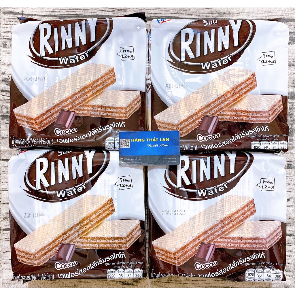 Bánh Xốp Rinny Wafer Thái Lan Cocoa 408g | Shopee Việt Nam
