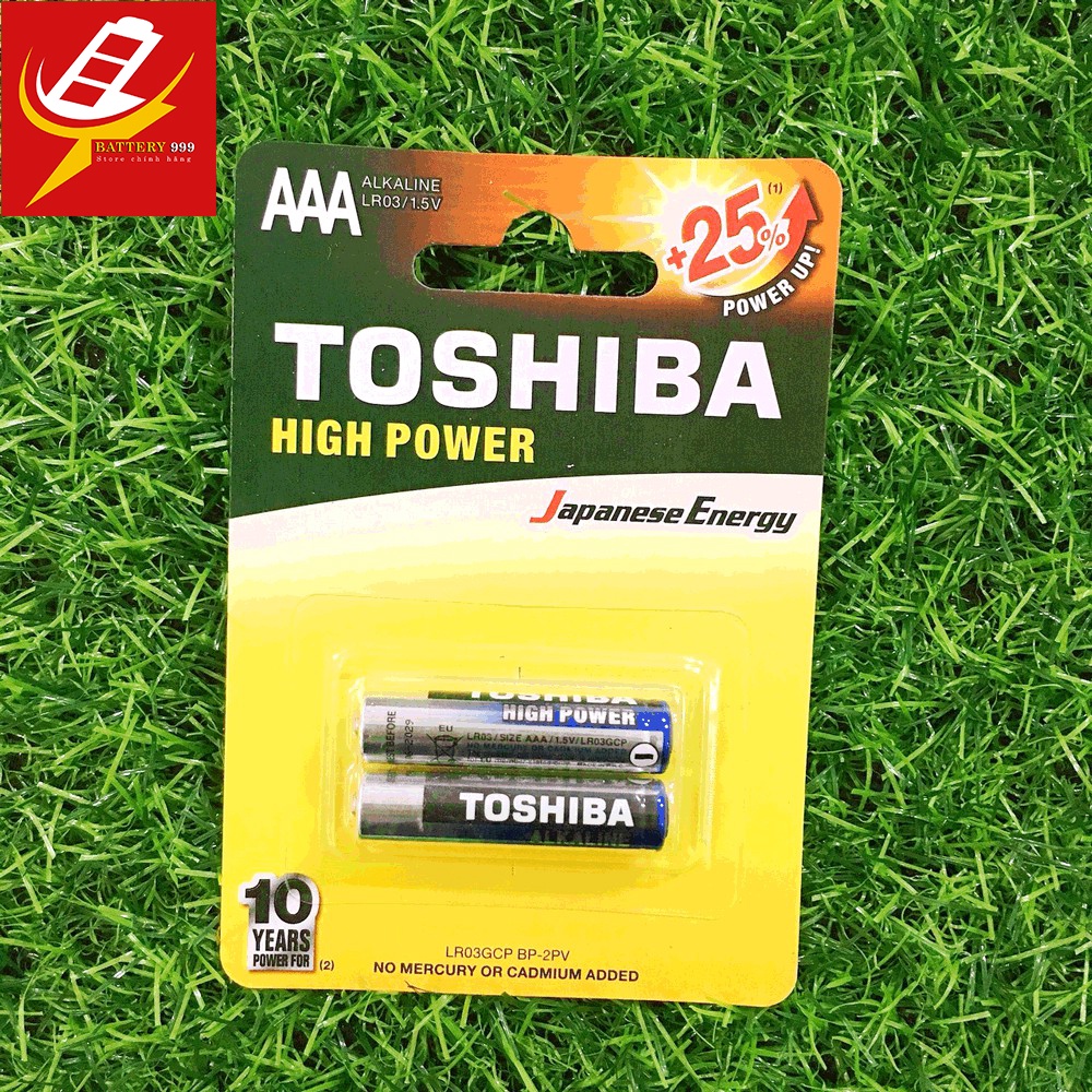 Pin AAA (3A) Toshiba Alkaline chính hãng - Pin đũa High Power vỉ 2 viên ...