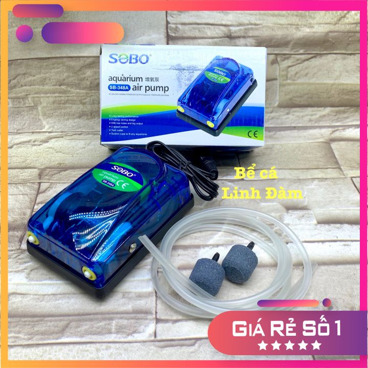 Máy sủi oxy mini 1 vòi 2 vòi SOBO 248A 348A- Máy sủi oxi giá rẻ cho bể ...