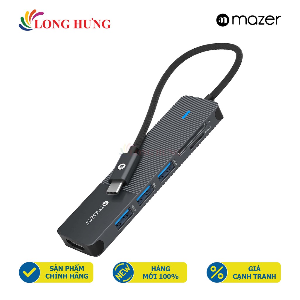 Cổng chuyển đổi Mazer Infinite.Multimedia Pro Hub 6-in-1 Type-C M ...