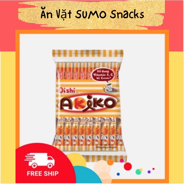 Thùng 10 Gói Bánh Snack 20 Que Akiko Oishi Các Vị 160g-Ăn Vặt Sumo ...