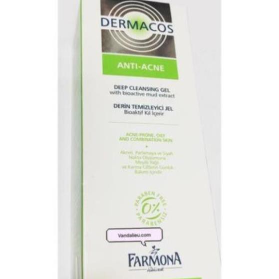 DERMACOS ANTI-ACNE DEEP CLEANSING GEL 150ML. GEL RỬA MẶT SẠCH SÂU NGỪA ...