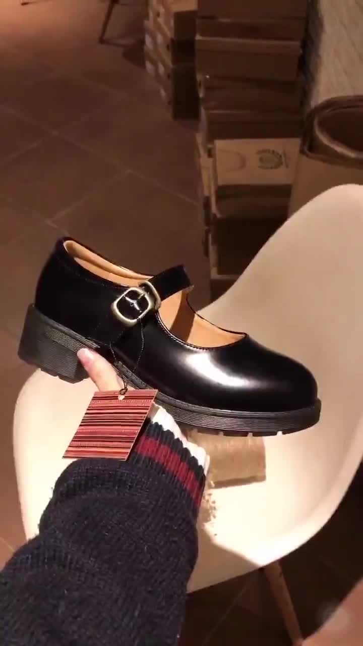 [8221] Giày Basic Mary Jane 4.5 - Giày da nữ vintage Li retro (giày da thật - genuine leather ...