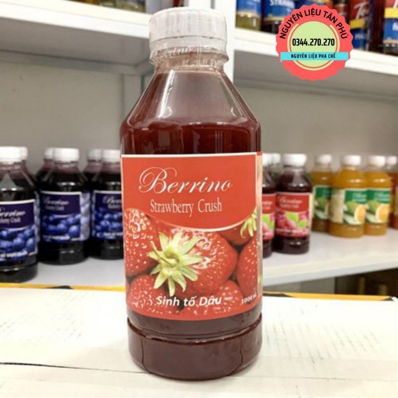 Sinh Tố Berrino đủ hương Đào, vải, dâu... chai 1L Date mới - | Shopee ...