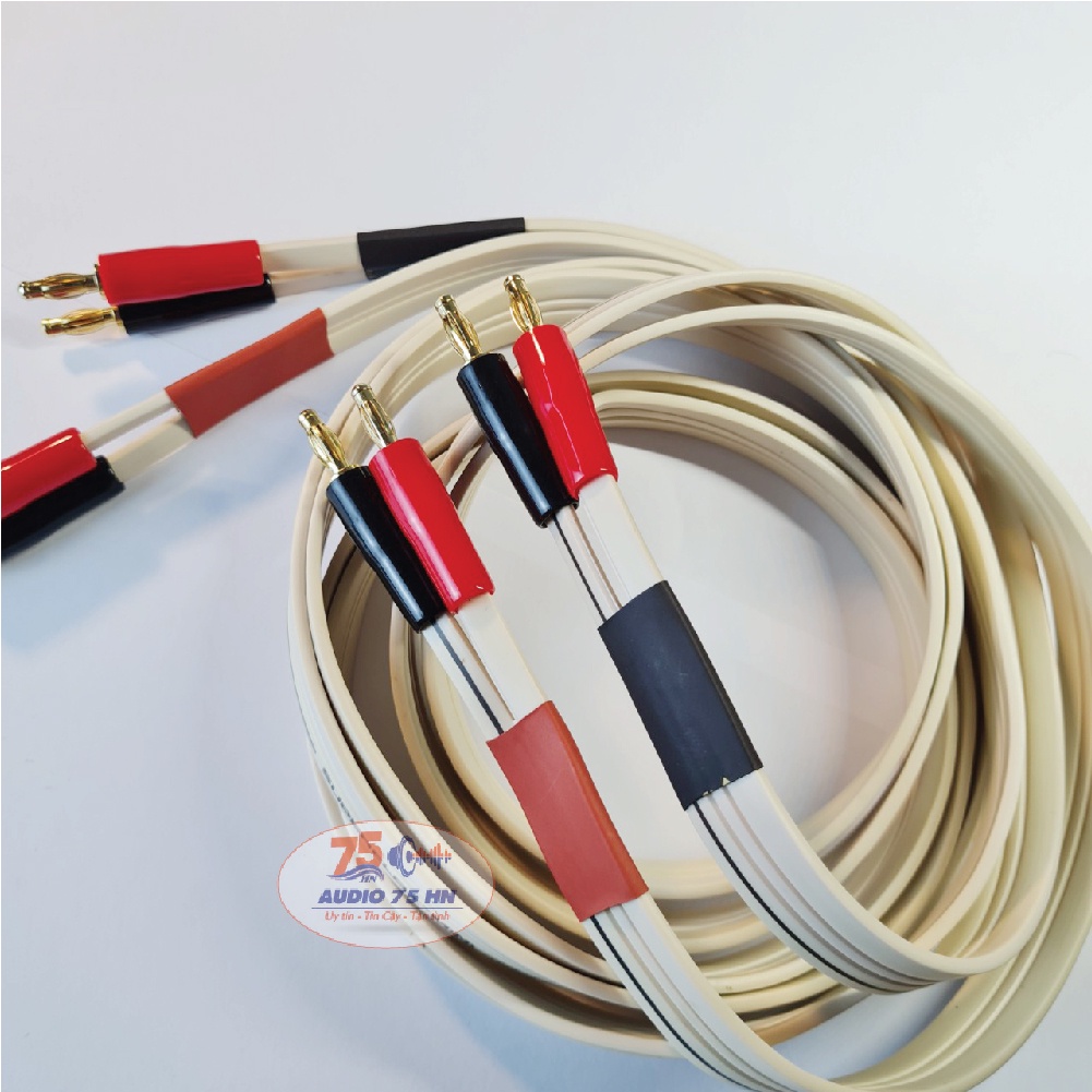 Cặp dây loa Monster SUPERFLAT MINI 2 lõi 840 sợi đồng nguyên chất Jack bắp chuối và càng cua ...