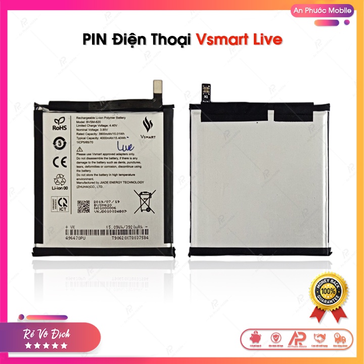 Pin Vsmart Live / V620A - Linh Kiện Pin Điện Thoại Vsmart Zin Bóc Máy ...