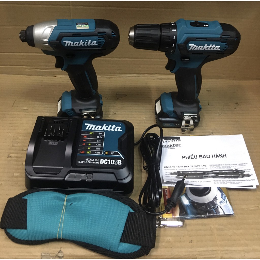 Combo Bộ Máy Khoan Vặn Vít dùng pin Makita CLX224S (12V)Có chổi than | Shopee Việt Nam