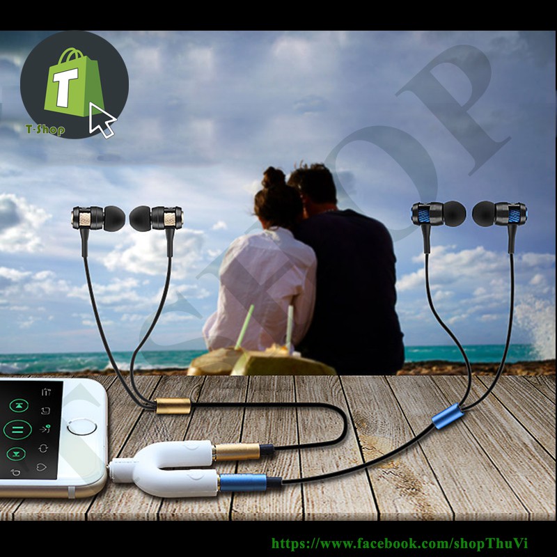 Jack chia ra 2 cổng tai nghe cao cấp SF | Shopee Việt Nam
