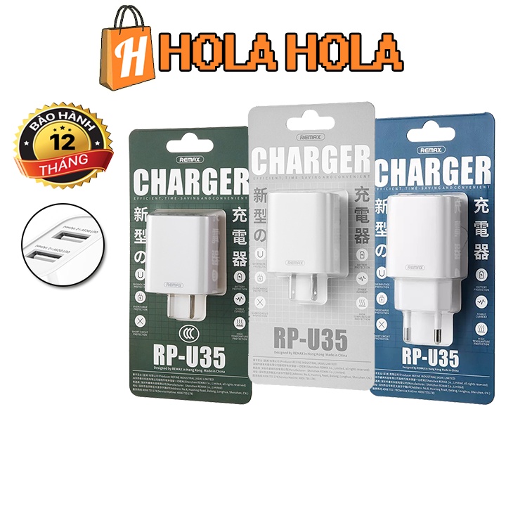 Cốc sạc đa năng Remax RP-U51 RP-U35 tích hợp 2 cổng USB max 2.1A | Shopee Việt Nam
