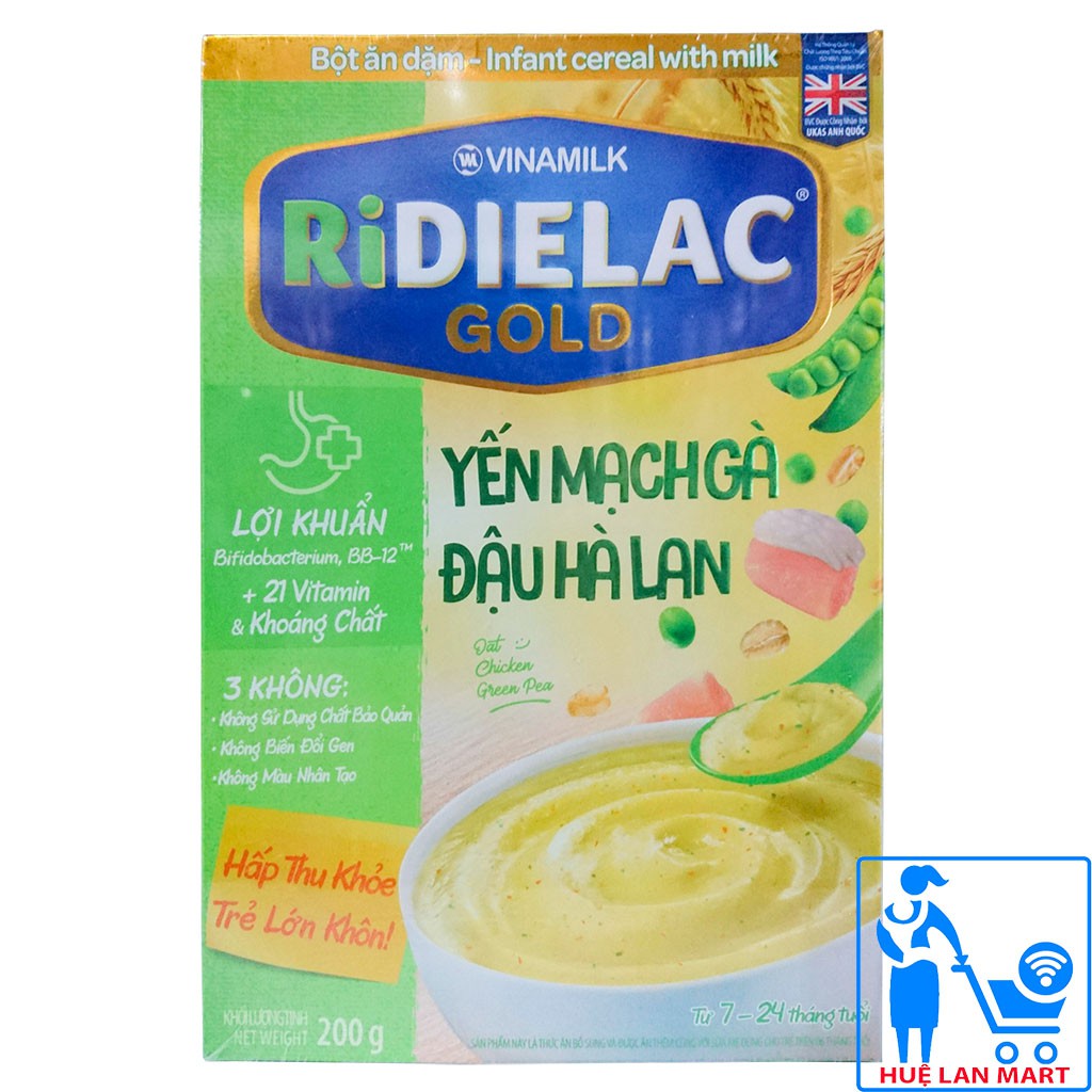 [CHÍNH HÃNG] Bột Ăn Dặm Vinamilk Ridielac Gold Yến Mạch Gà Đậu Hà Lan ...