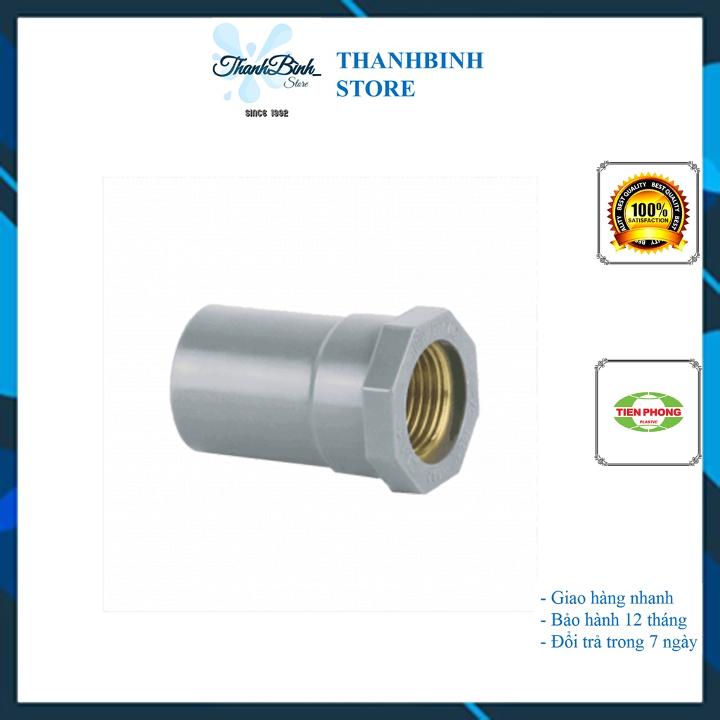 MĂNG SÔNG REN TRONG LÓT ĐỒNG 21 MM/ ĐẦU NỐI REN TRONG LÓT ĐỒNG SIZE 21 MM- PVC NHỰA TIỀN PHONG ...