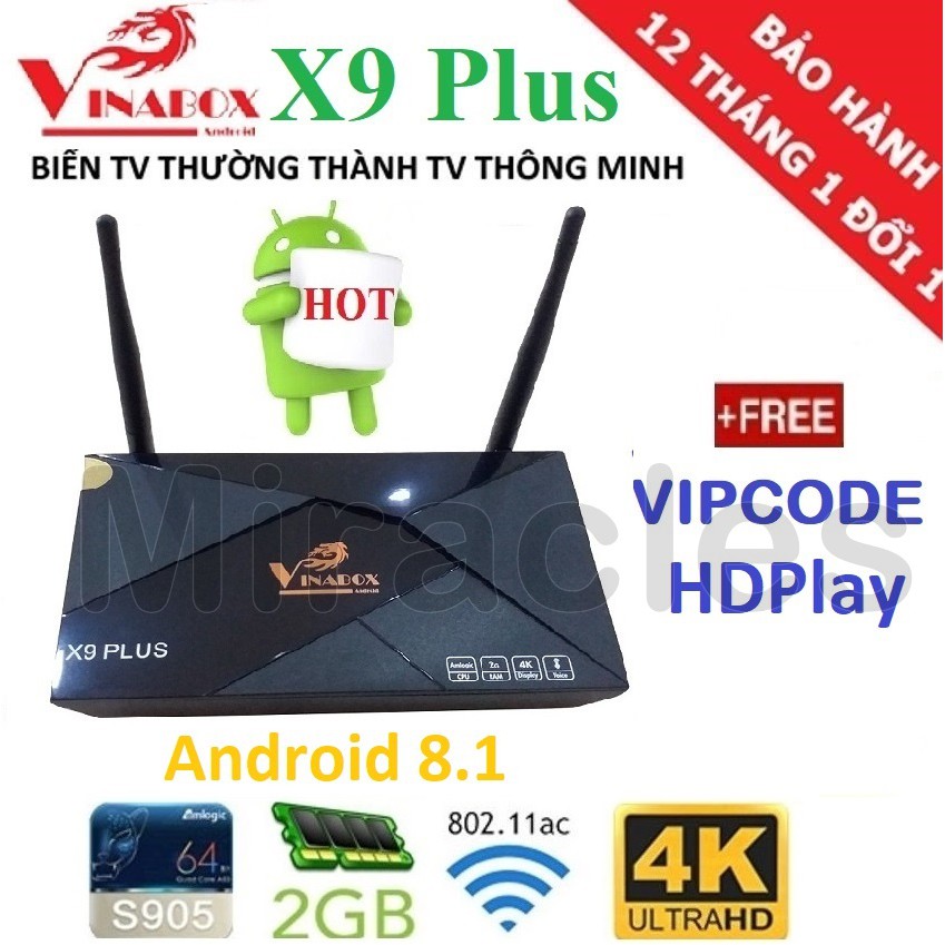Android Tivi Box VINABOX X9 PLUS (hỗ trợ Voice Search) | Shopee Việt Nam