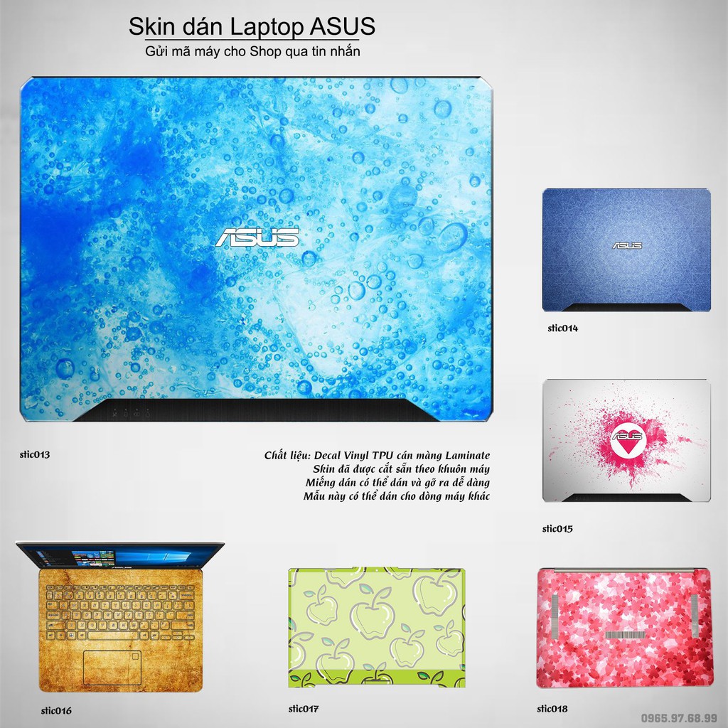 Skin dán Laptop Asus in hình Hoa văn sticker _nhiều mẫu 3 (inbox mã máy ...