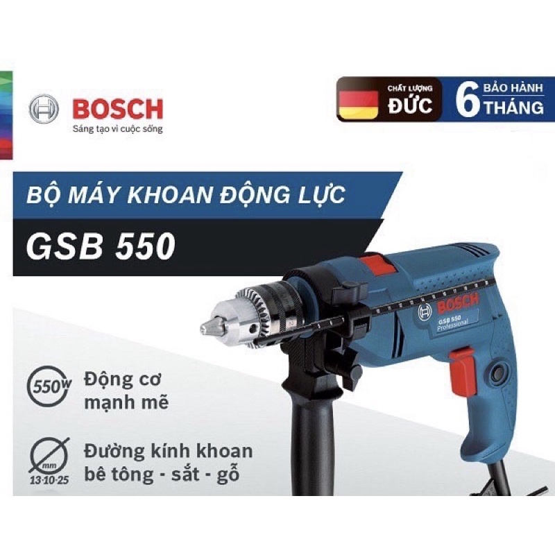 MÁY KHOAN ĐỘNG LỰC 550W GSB 550 BOSCH CHÍNH HÃNG | Shopee Việt Nam