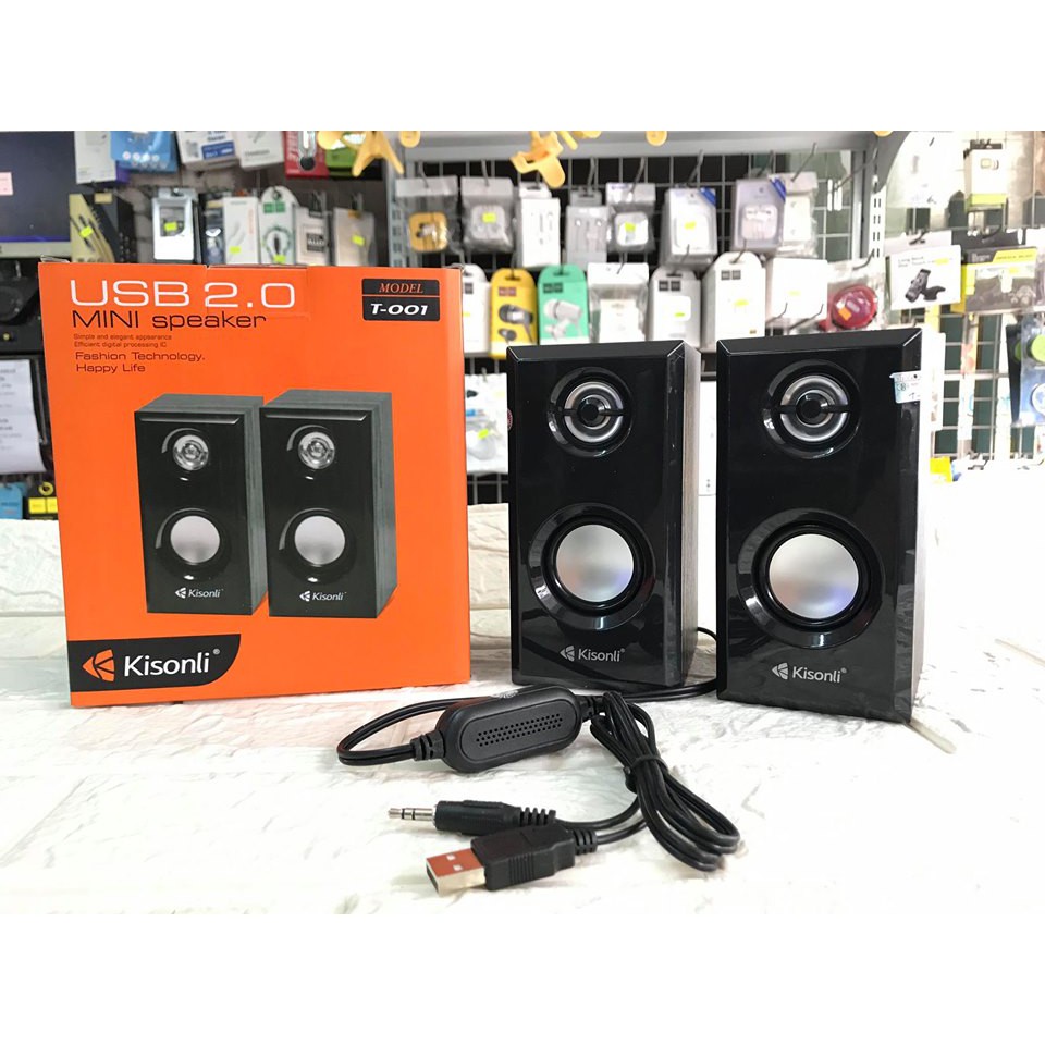 LOA VI TÍNH 2.0 KISONLI T-001 LOA GỖ,HÀNG CHÍNH HÃNG,ÂM THANH HAY ...