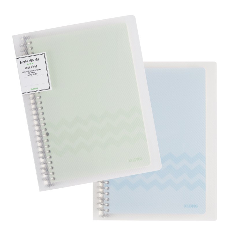 Sổ Binder File Dot Grid còng sắt 26 chấu khổ B5 - 80 tờ KLONG MS: 551 ...