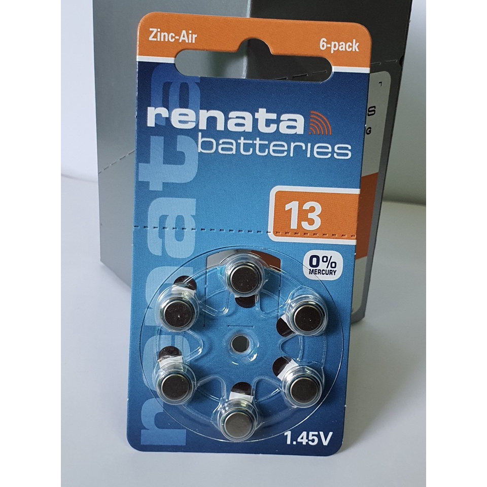 Pin máy trợ thính 13 Renata PR48 vỉ 6 viên chính hãng | Shopee Việt Nam