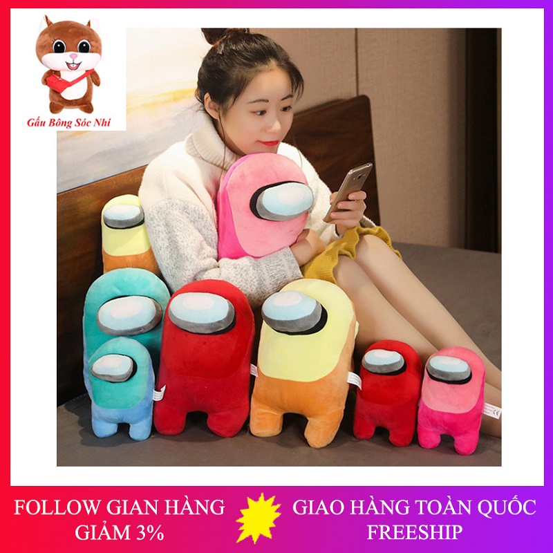 Gấu bông Among us 3D cao cấp nhiều màu | Shopee Việt Nam