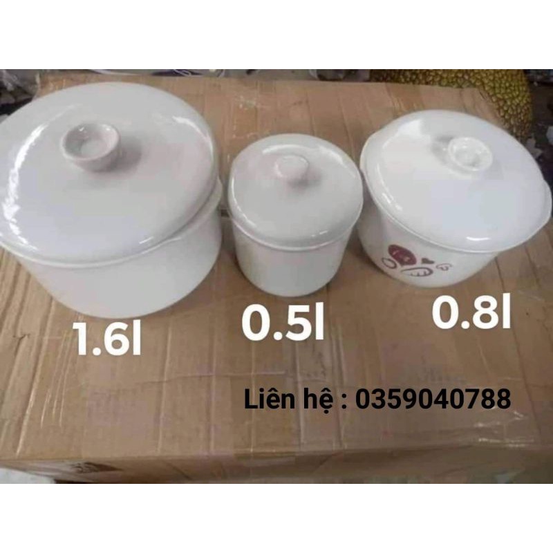 Thố sứ nồi bear , nắp sứ nồi bear 0.5l/0.8l/1,6l | Shopee Việt Nam