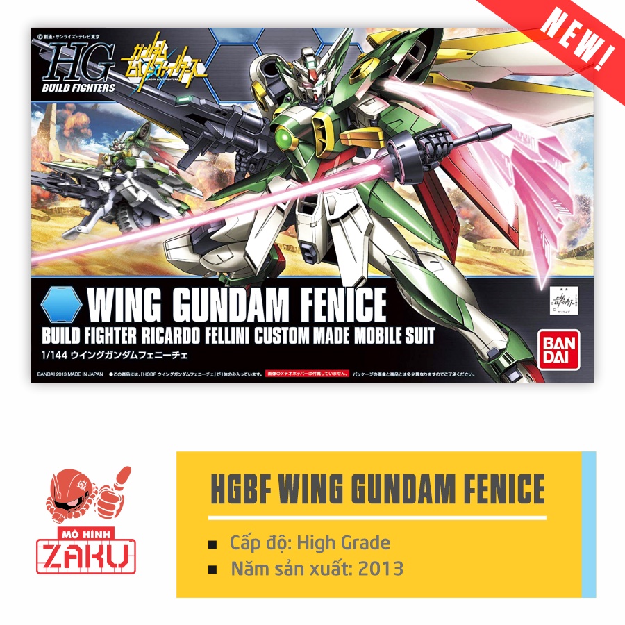 [New] Mô hình lắp ráp gundam Bandai HG BF 1/144 Gundam Wing Fenice | Shopee Việt Nam