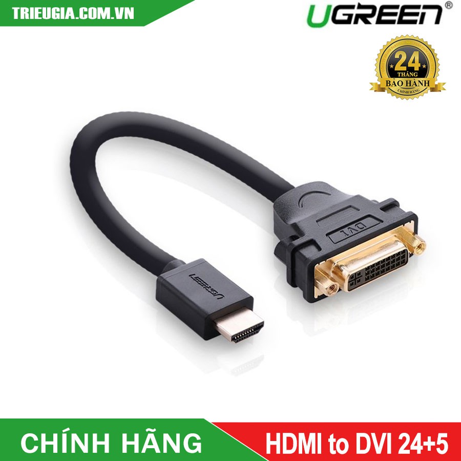 Cáp Chuyển Đổi HDMI To DVI 24+5 Chính Hãng Ugreen 20136 | Shopee Việt Nam
