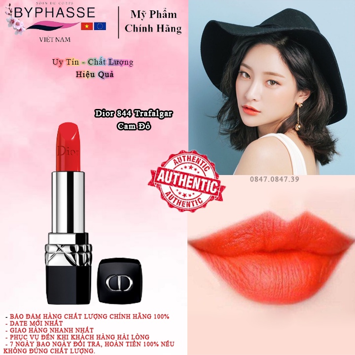 [ Chính Hãng ] Son Dior 844 Trafalgar Màu Cam Đỏ | Shopee Việt Nam