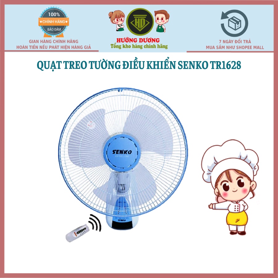Quạt treo tường Senko TR1628 có điều khiển công suất 65W mạnh mẽ - Gia ...