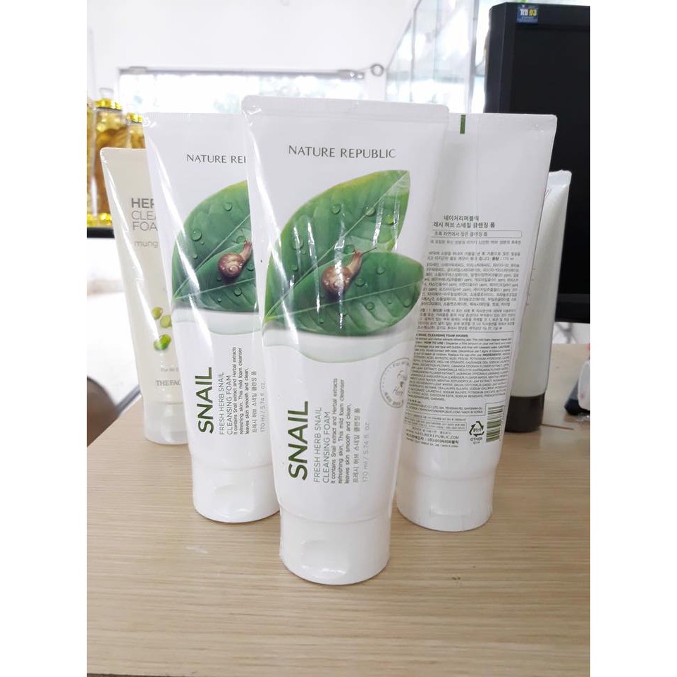 Sữa rửa mặt ốc sên NATURE REPULIC SNAIL | Shopee Việt Nam